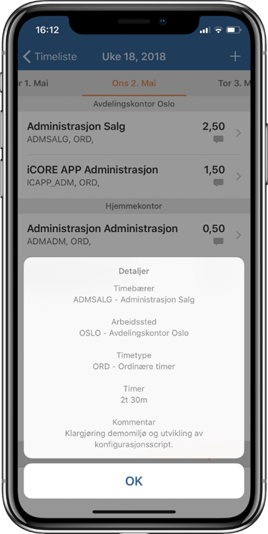 iCORE Timefangst - Forsiden